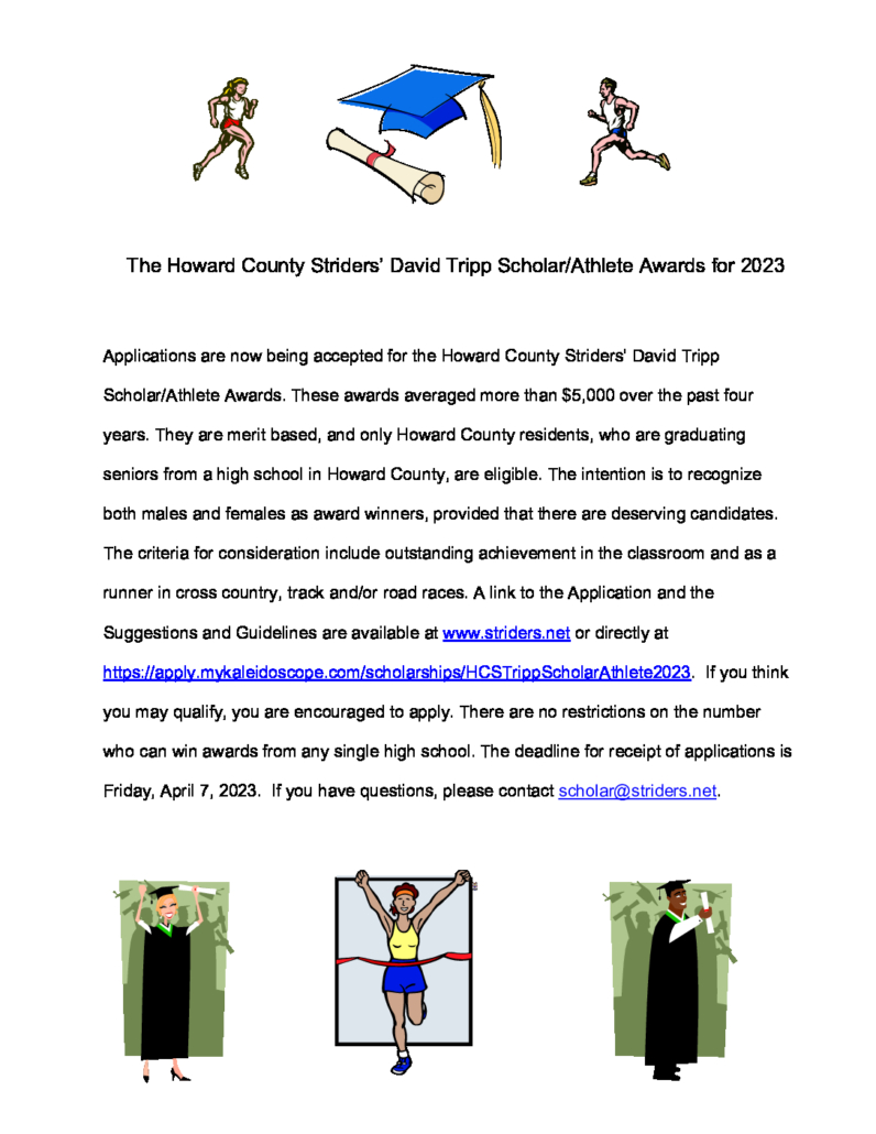 2023_HCS_ScholarAthlete_Flyer – Howard County Striders